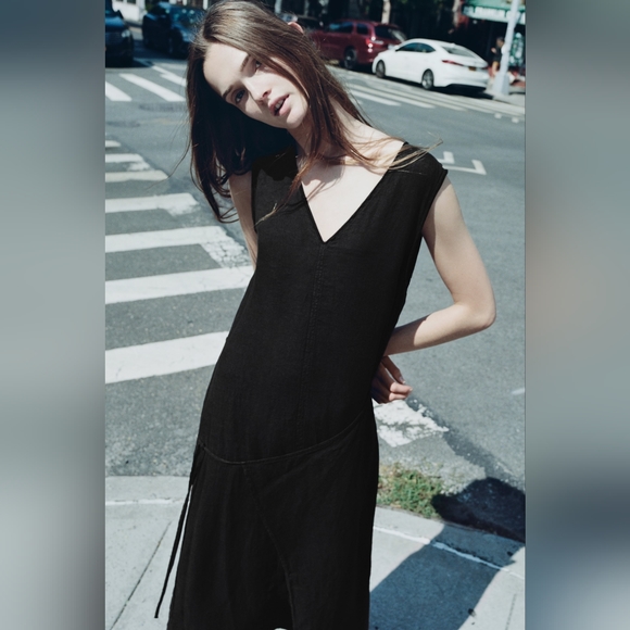 Zara | Dresses | Zara Linen Dress Nwt Size M | Poshmark